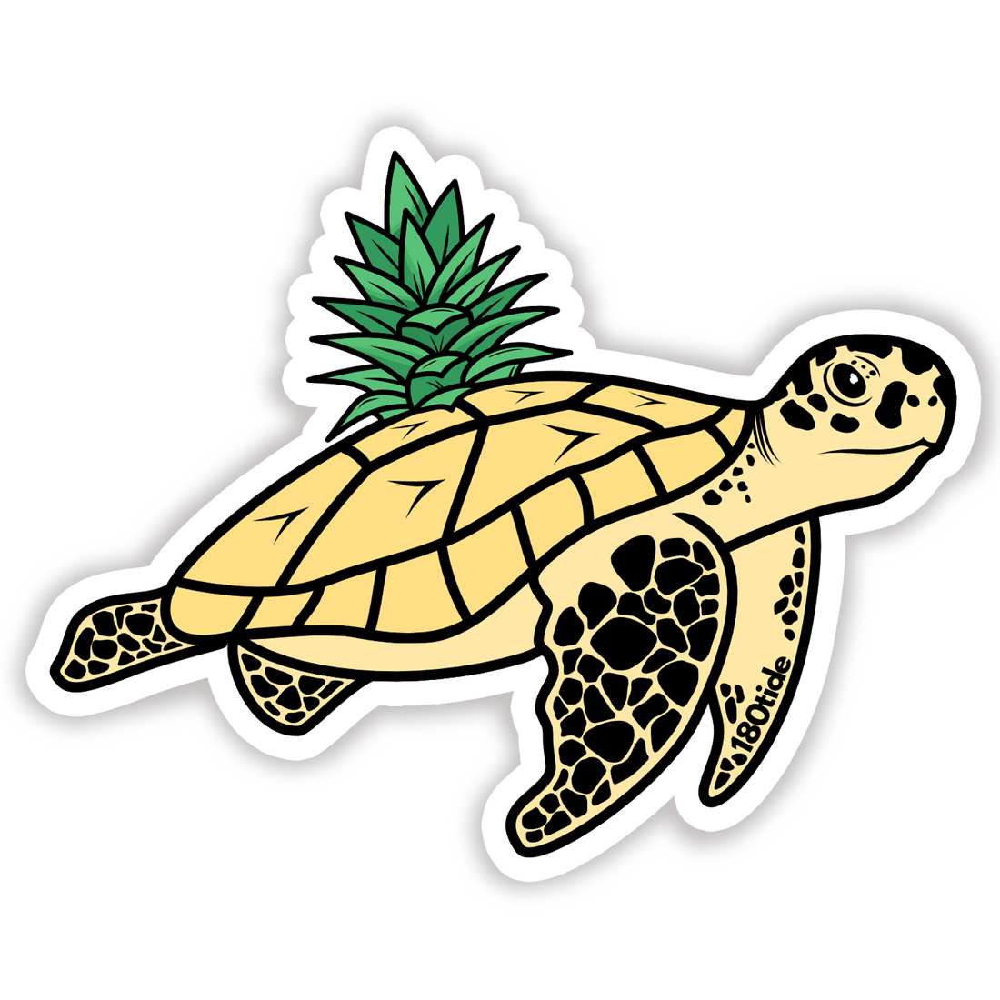 Bolo the Pineapple Turtle Sticker – 180tide